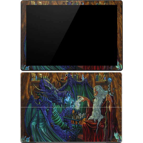 Dragon and Wizard Playing Chess Microsoft Surface Skin | Art – Skinit