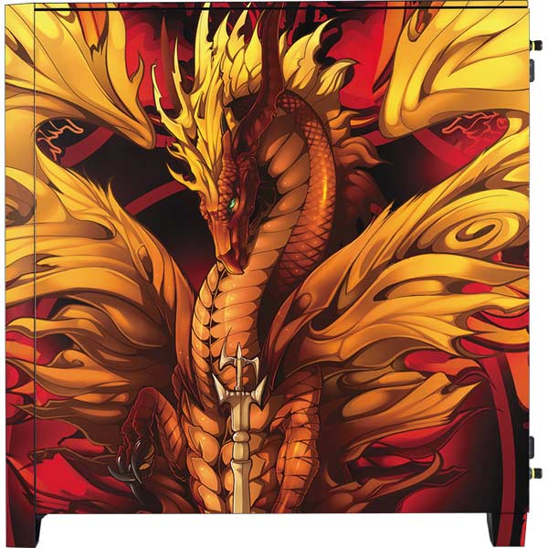 Fire Dragon Corsair 4000D Tempered Glass Mid-Tower ATX Case Skin – Skinit