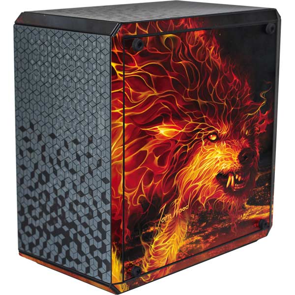 Fire Stalker Wolf Cooler Master MasterBox Q300L Mini Tower Skin – Skinit