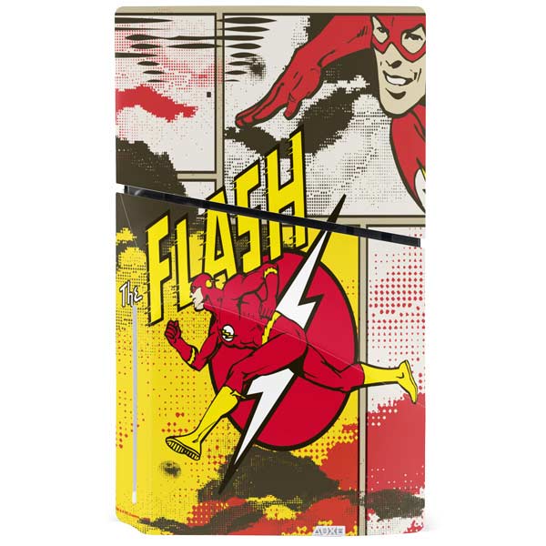DC Comics Flash Block Pattern Skin for PS5 Slim Disk Console - Skinit