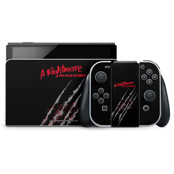Freddy Krueger Slash Nintendo Switch OLED (2021) Bundle Skin | Skinit
