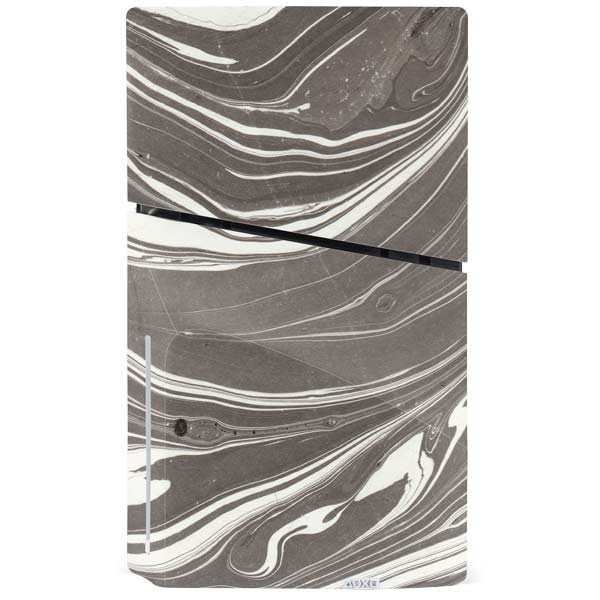 Grey Marble Skin for PS5 Slim Disk Bundle - Skinit