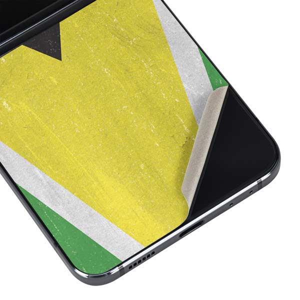 Guyana Flag Distressed Skin for Galaxy Z Flip5 5G | Skinit