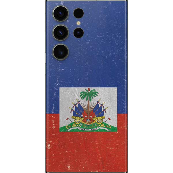 Haitian Flag Distressed Galaxy S23 Ultra Skin | Skinit