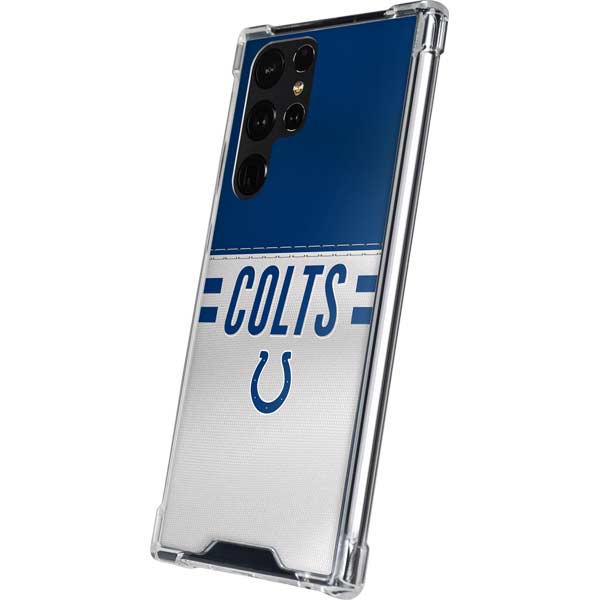 Indianapolis Colts White Striped Galaxy S24 Ultra Clear Case | Skinit