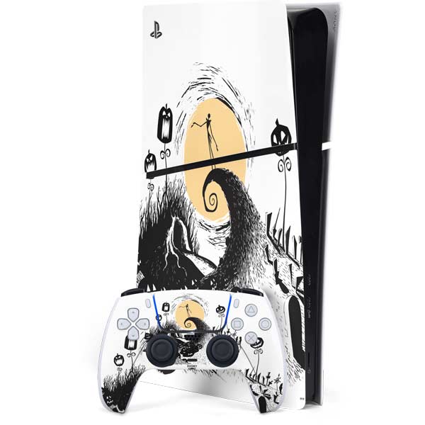 Disney The Nightmare Before Christmas Jack on Spiral Hill Art PS5 Slim ...