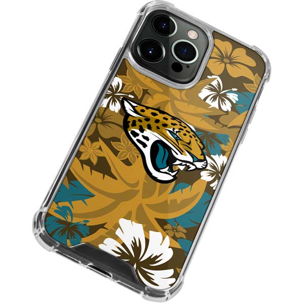 iPhone 14 Pro Max Jacksonville Jaguars Tropical Print Clear Case | Skinit