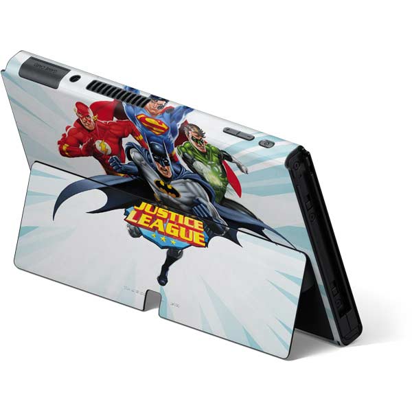 Justice League Team Power Up Blue Nintendo Switch OLED (2021) Bundle ...