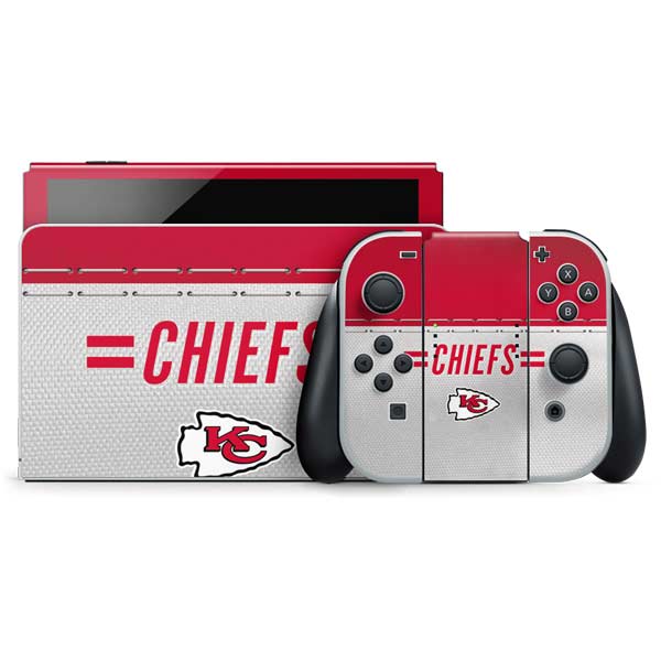 Kansas City Chiefs White Striped Nintendo Switch OLED (2021) Bundle ...