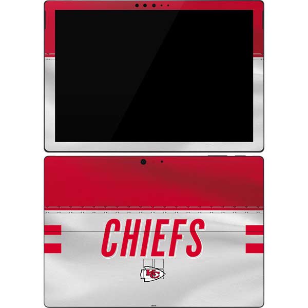 Kansas City Chiefs White Striped Microsoft Surface Skin | NFL – Skinit