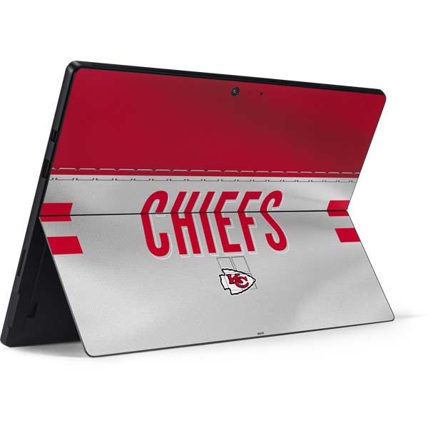 Kansas City Chiefs White Striped Microsoft Surface Skin | NFL – Skinit