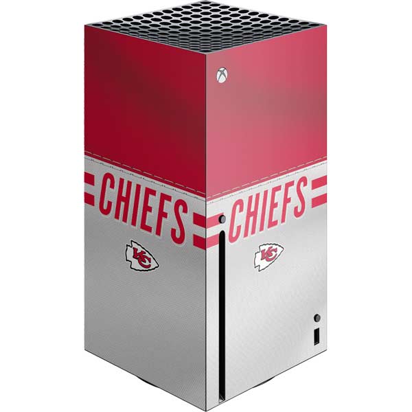 Kansas City Chiefs White Striped Microsoft Xbox Skin | NFL – Skinit