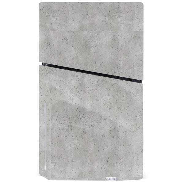 Light Grey Concrete Skin for PS5 Slim Disk Console - Skinit