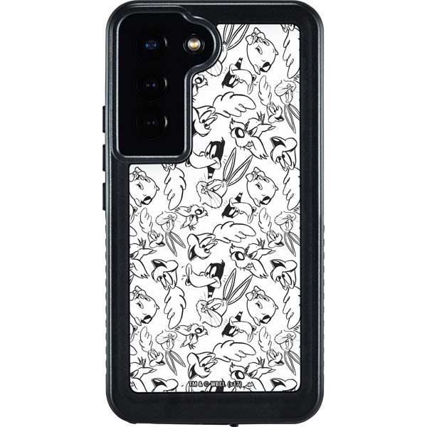 Looney Squad Black and White Grid Galaxy S23 Case | Waterproof Phone ...