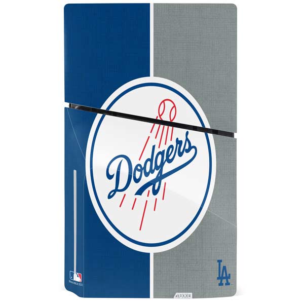 MLB Los Angeles Dodgers Split Skin for PS5 Slim Disk Bundle - Skinit