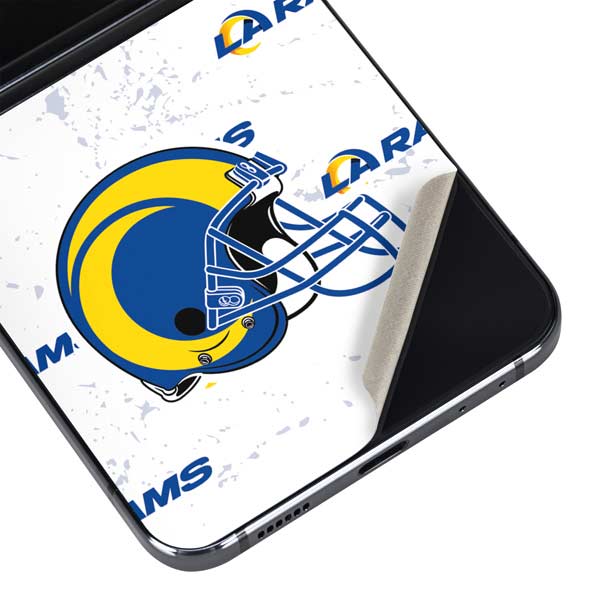 Los Angeles Rams White Logo Blast Skin for Galaxy Z Flip5 5G | Skinit