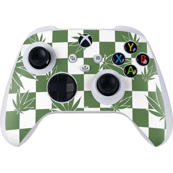 Marijuana Green Checkered Microsoft Xbox Skin – Skinit