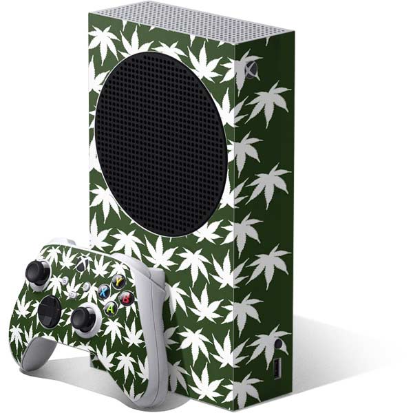 Marijuana Leaf White Pattern Microsoft Xbox Skin – Skinit