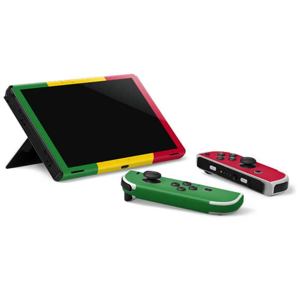Marijuana Rasta Flag Nintendo Switch OLED (2021) Bundle Skin | Skinit