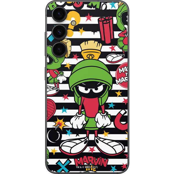 Looney Tunes Marvin the Martian Striped Patches Galaxy S23 FE Skin | Skinit
