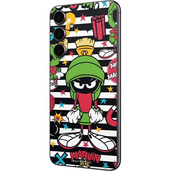 Looney Tunes Marvin the Martian Striped Patches Galaxy S23 FE Skin | Skinit