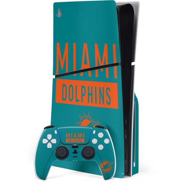 NFL Miami Dolphins Teal Performance Series Skin for PS5 Slim Disk ...