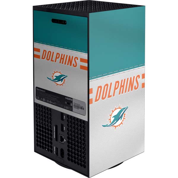Miami Dolphins White Striped Microsoft Xbox Skin | NFL – Skinit