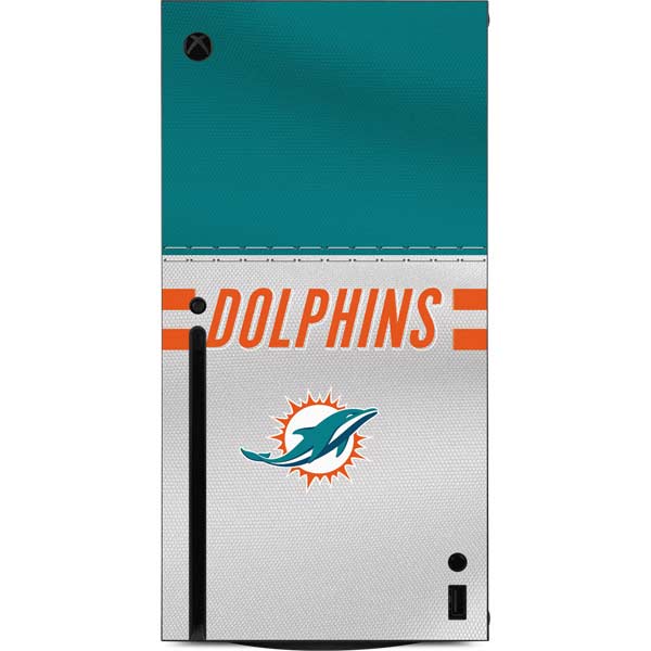 Miami Dolphins White Striped Microsoft Xbox Skin | NFL – Skinit