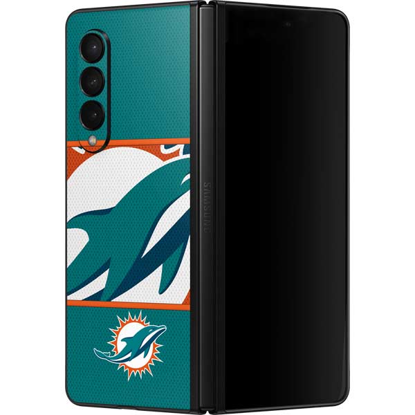 Miami Dolphins Zone Block Skin for Galaxy Z Fold3 5G | Decals - Skinit