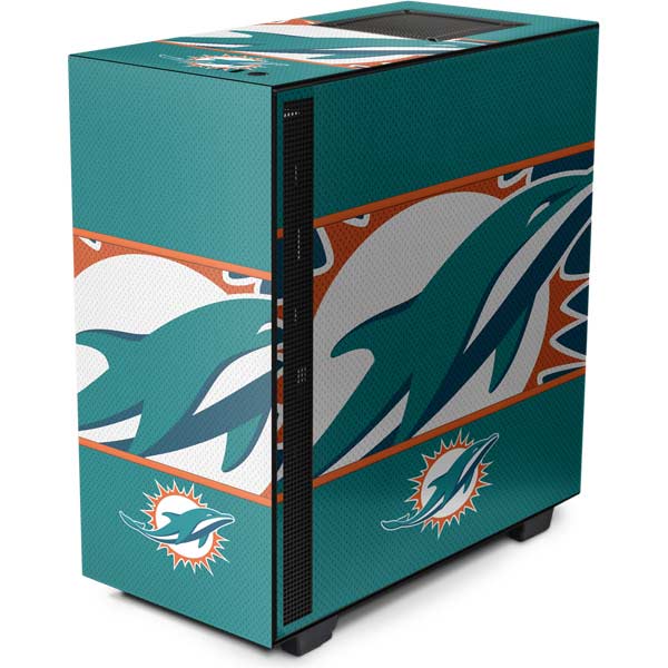 Miami Dolphins Zone Block NZXT H510 Compact ATX Mid-Tower Case Skin ...