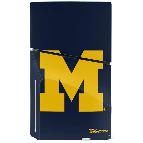 University of Michigan M Logo Bold Skin for PS5 Slim Disk Console - Skinit