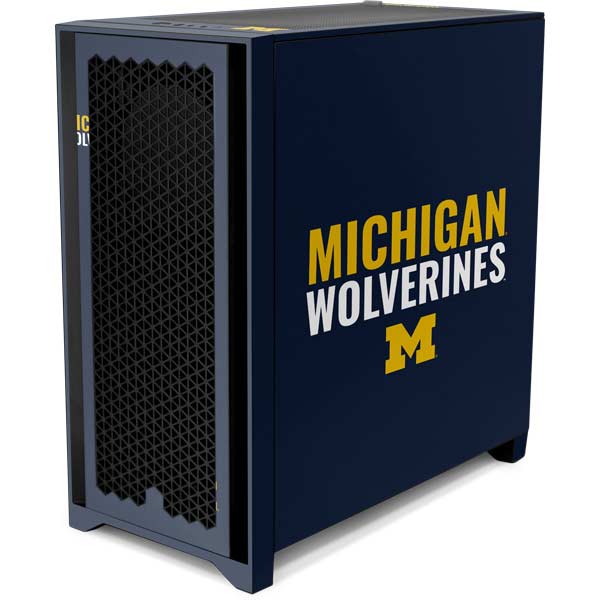 Michigan Wolverines M Corsair 4000D Tempered Glass Mid-Tower ATX Case ...
