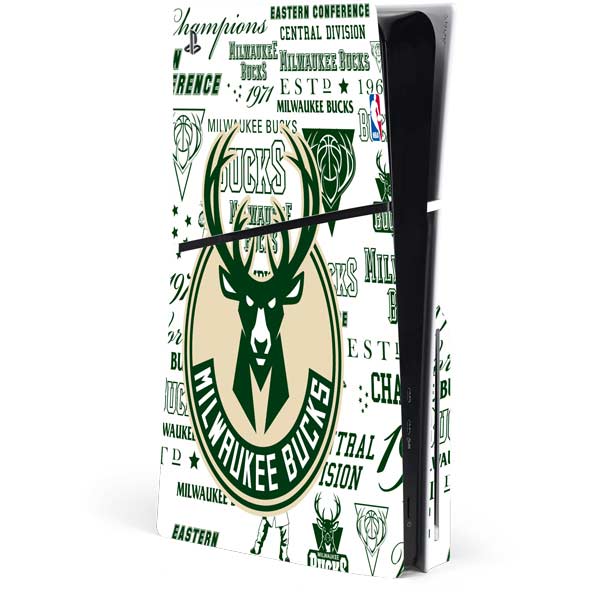 NBA Milwaukee Bucks Historic Blast New Skin for PS5 Slim Disk Console ...