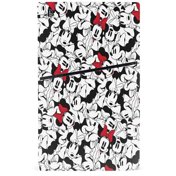Disney Minnie Mouse Red Color Pop Face Pattern Skin for PS5 Slim Disk ...