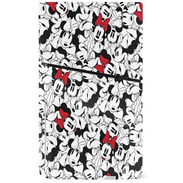 Disney Minnie Mouse Red Color Pop Face Pattern Skin for PS5 Slim Disk ...