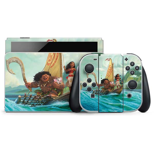 Moana and Maui Set Sail Nintendo Switch OLED (2021) Bundle Skin | Skinit