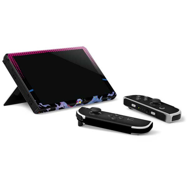 Neon Skull with Glasses Nintendo Switch OLED (2021) Bundle Skin | Skinit