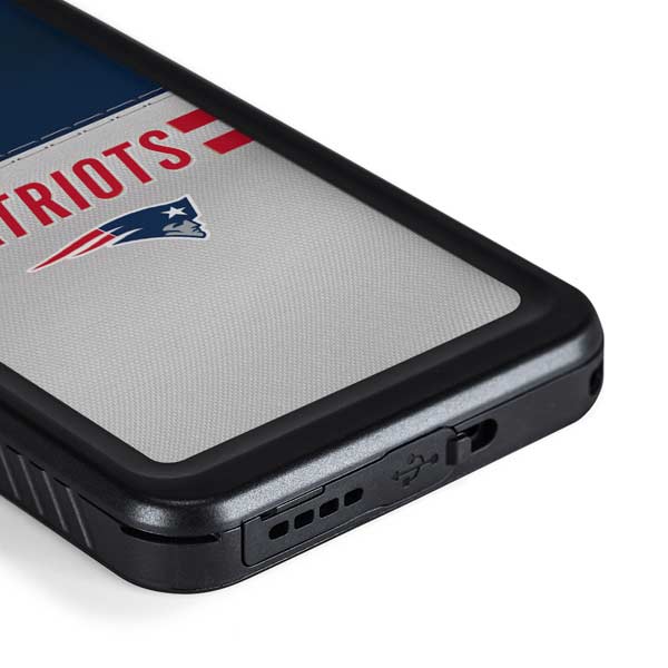 New England Patriots White Striped Galaxy S23 Case | Waterproof Phone ...