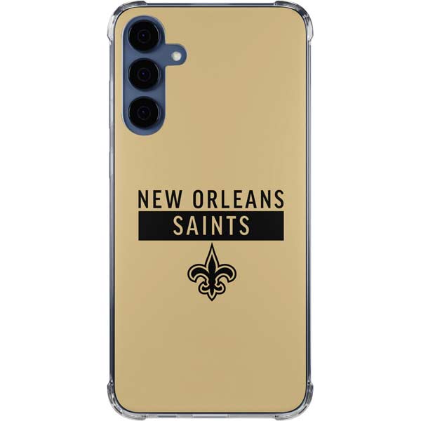 NFL New Orleans Saints Gold Performance Series Galaxy S24 Clear Case ...