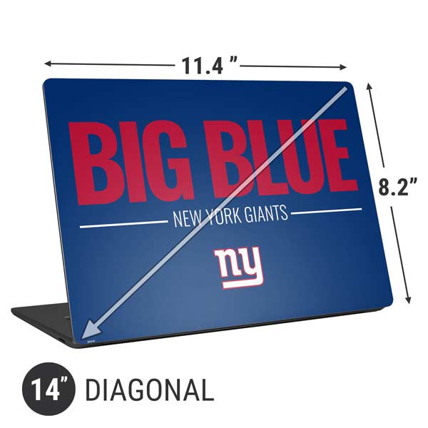 New York Giants Team Motto Skin for Universal Laptop 14-inch 11.4in x 8 ...