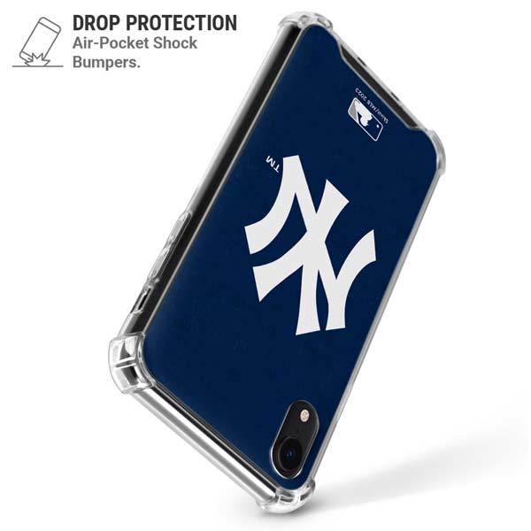 MLB New York Yankees - Solid Distressed iPhone XR Clear Case | Clear ...