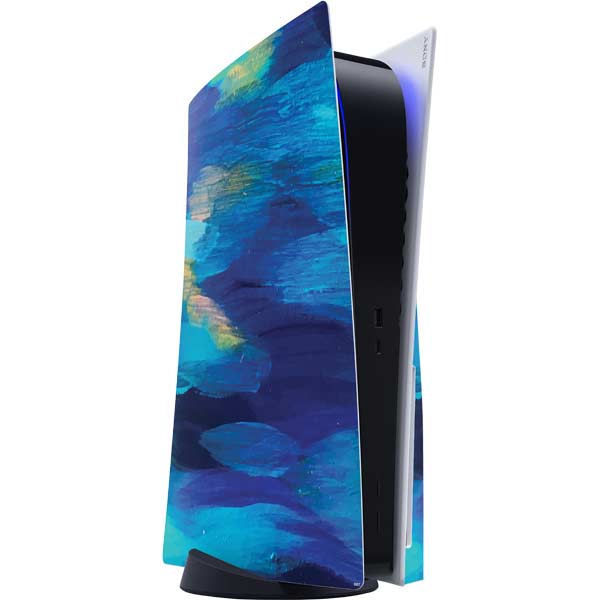 Ocean Blue Brush Stroke Skin for PS5 Console - Skinit