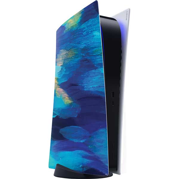 Ocean Blue Brush Stroke Skin for PS5 Digital Edition Console - Skinit