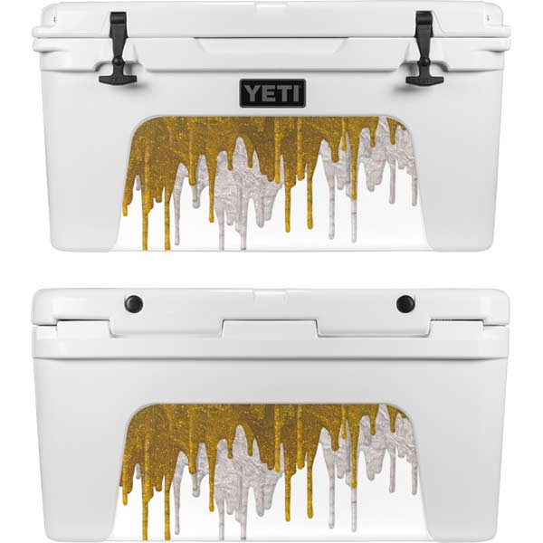Paint Splatter Gold YETI Tundra 75 Hard Cooler Skin | Skinit
