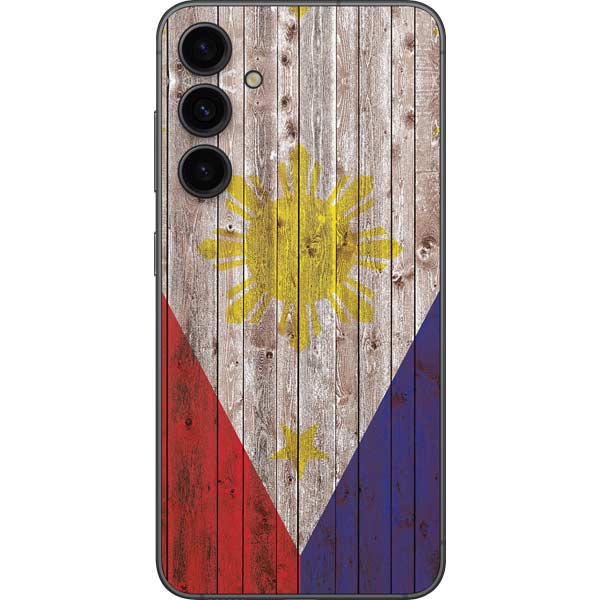 Philippines Flag Dark Wood Galaxy S23 FE Skin | Skinit