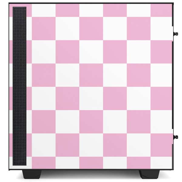 Pink and White Checkerboard NZXT H510 Compact ATX Mid-Tower Case Skin ...
