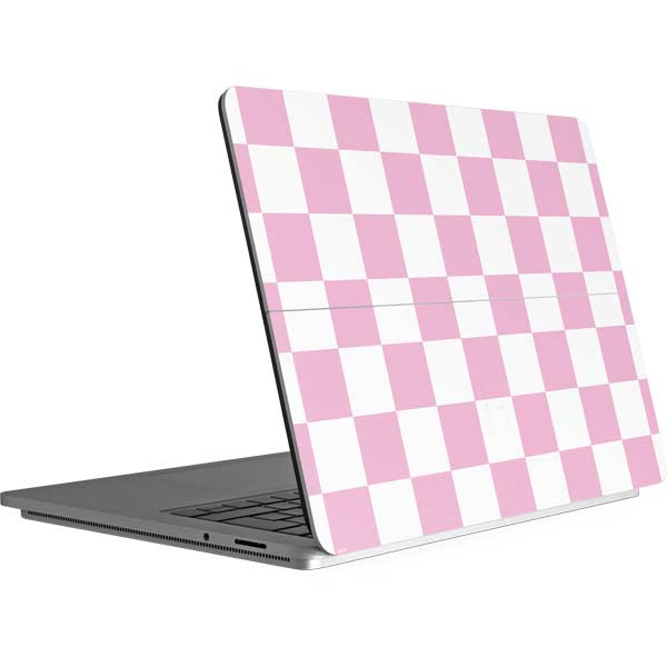 Pink and White Checkerboard Surface Laptop Studio Skin | Skinit