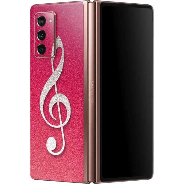 Pink Glitter Music Note Samsung Galaxy Skin – Skinit