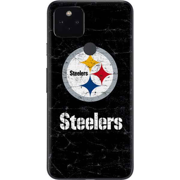 Pittsburgh Steelers Distressed Skin for Google Pixel 4a 5G - Skinit
