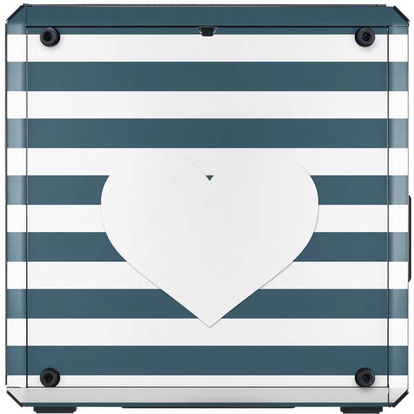 Polka Dots and Stripes Heart in Blue Cooler Master MasterBox Q300L Mini ...
